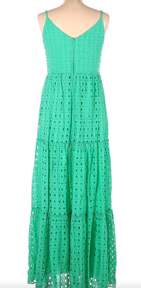NWT LILLY PULITZER SIZE 10 MELODY MAXI DRESS *GUSTAVIA GREEN* EYELET ...