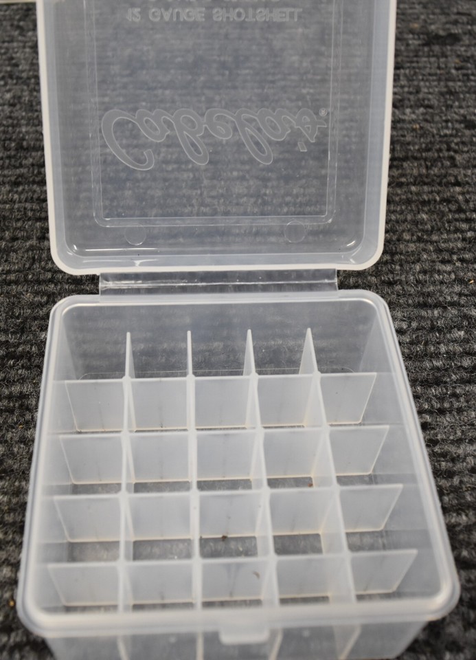 Plastic 12 gauge shell box - 2-3/4" loaded or empty shells | eBay