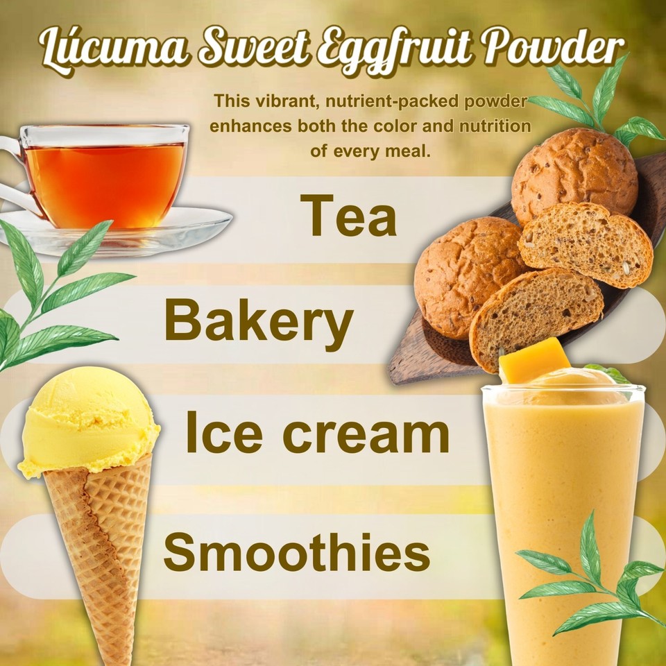 Lucuma 100% Natural Lucuma Powder for Energy & Low-Glycemic Sweetening ...