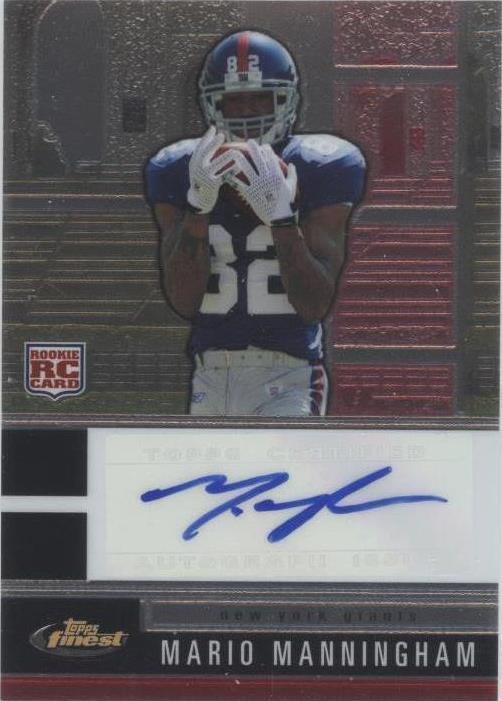 2008 Topps Finest - Mario Manningham #140 Rookie Autographs (AU, RC ...