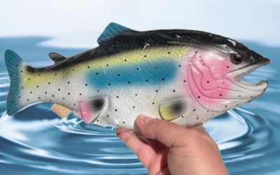1 FAKE RUBBER FISH 13" Trout Foam Funny Joke Gag Clown Prop Toy Soft ...