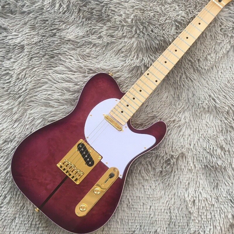 Tuff Dog TL Electric Guitar Purple Quilted Maple Gold Hardware Maple ...