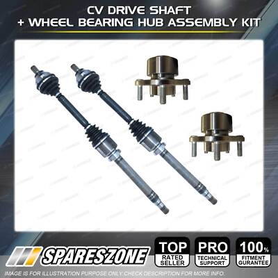 Front CV Drive Shafts + Wheel Bearing Hub Assemblies for Ford Focus LT ...