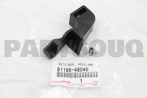 8119648040 Genuine Toyota RETAINER, HEADLAMP PROTECTOR, LWR LH 81196 ...