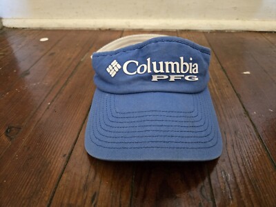 Columbia PFG Hat Cap Visor Fitted One Size Blue White Mens Outdoor ...