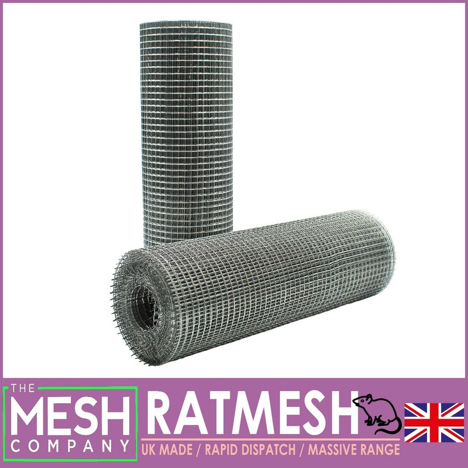 The Mesh Company Galvanised Rat Mesh Roll | Rodent Proofing Welded ...