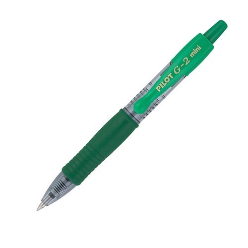 Pilot G2 Mini Retractable Gel Ball Point Pen 0.7mm Fine Green Office ...