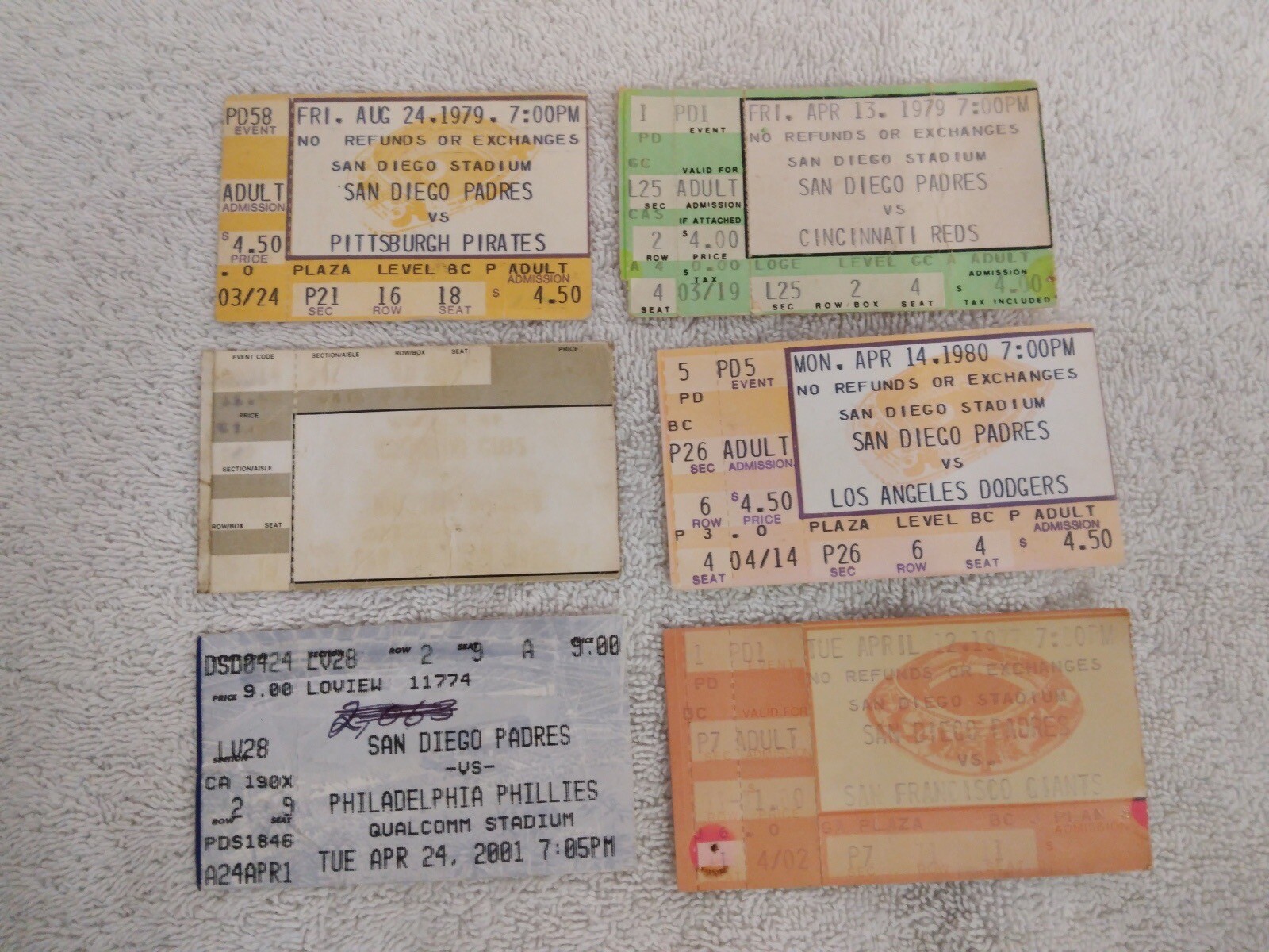 Rare Vintage lot of 12 San Diego Padres Tickets Ext con some | eBay