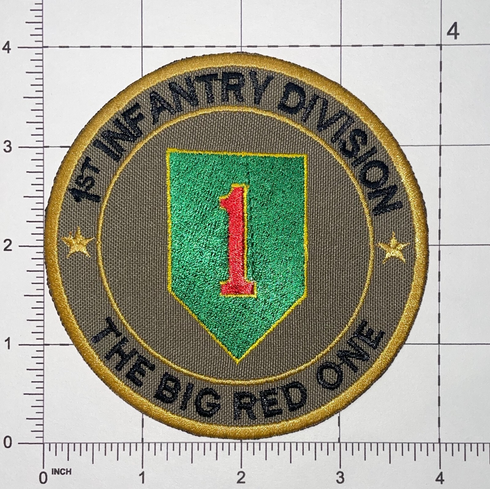 US Army 1st Infantry Division "The Big Red One" Patch Hook & Iron-On ...