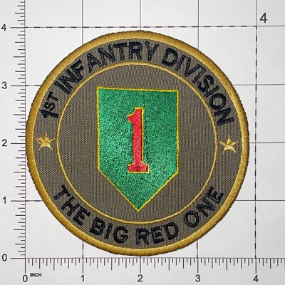 US Army 1st Infantry Division "The Big Red One" Patch Hook & Iron-On ...