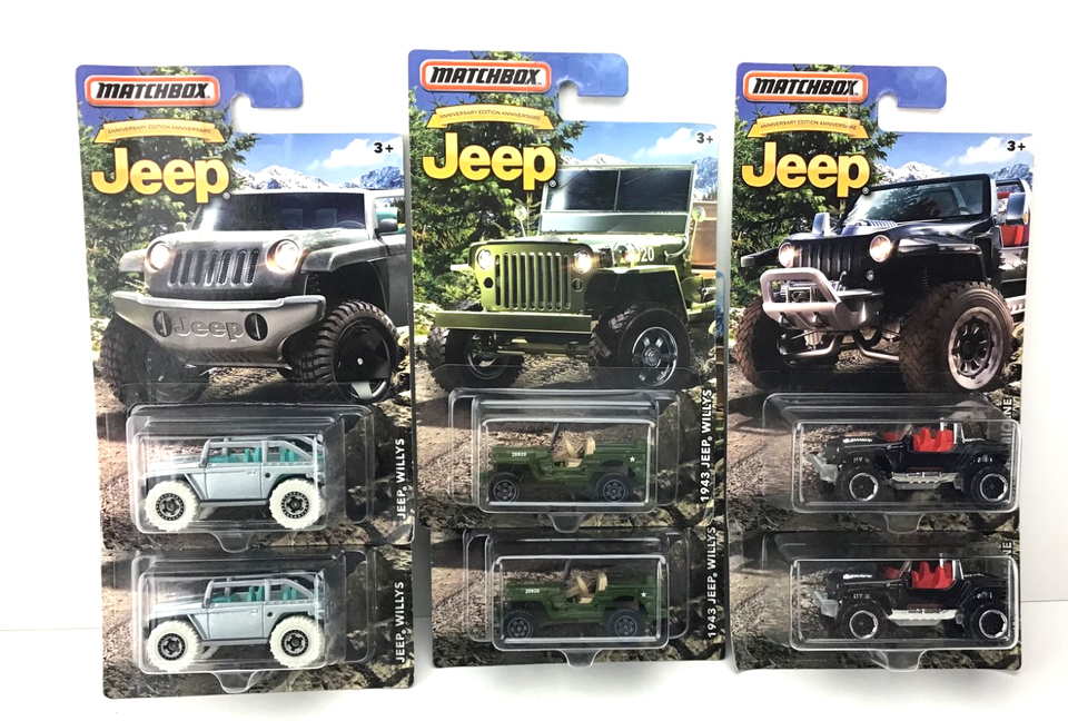 2018 Mattel Matchbox Jeep Wrangler Series 6 Jeeps Set Unopened | eBay