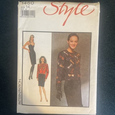 Style Pattern 1460 NEW Fitted Bodice Slip Dress & Cropped Jacket Size ...