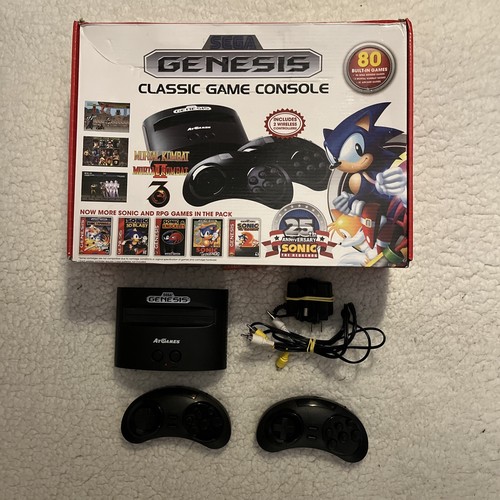 AtGames Sega Genesis Classic Mini Game Console w/ 80 Built-In Games ...