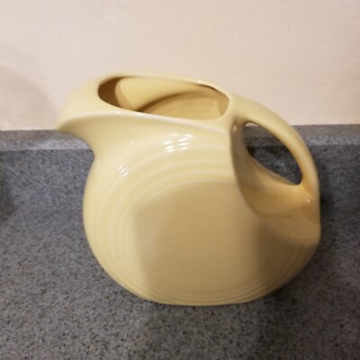Vintage Fiestaware Fiesta Yellow Water Pitcher 7-1/2" Tall | eBay