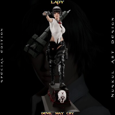 Lady Devil May Cry 3d Printed Model | Unassembled | Unpainted | 1/12-1/ ...