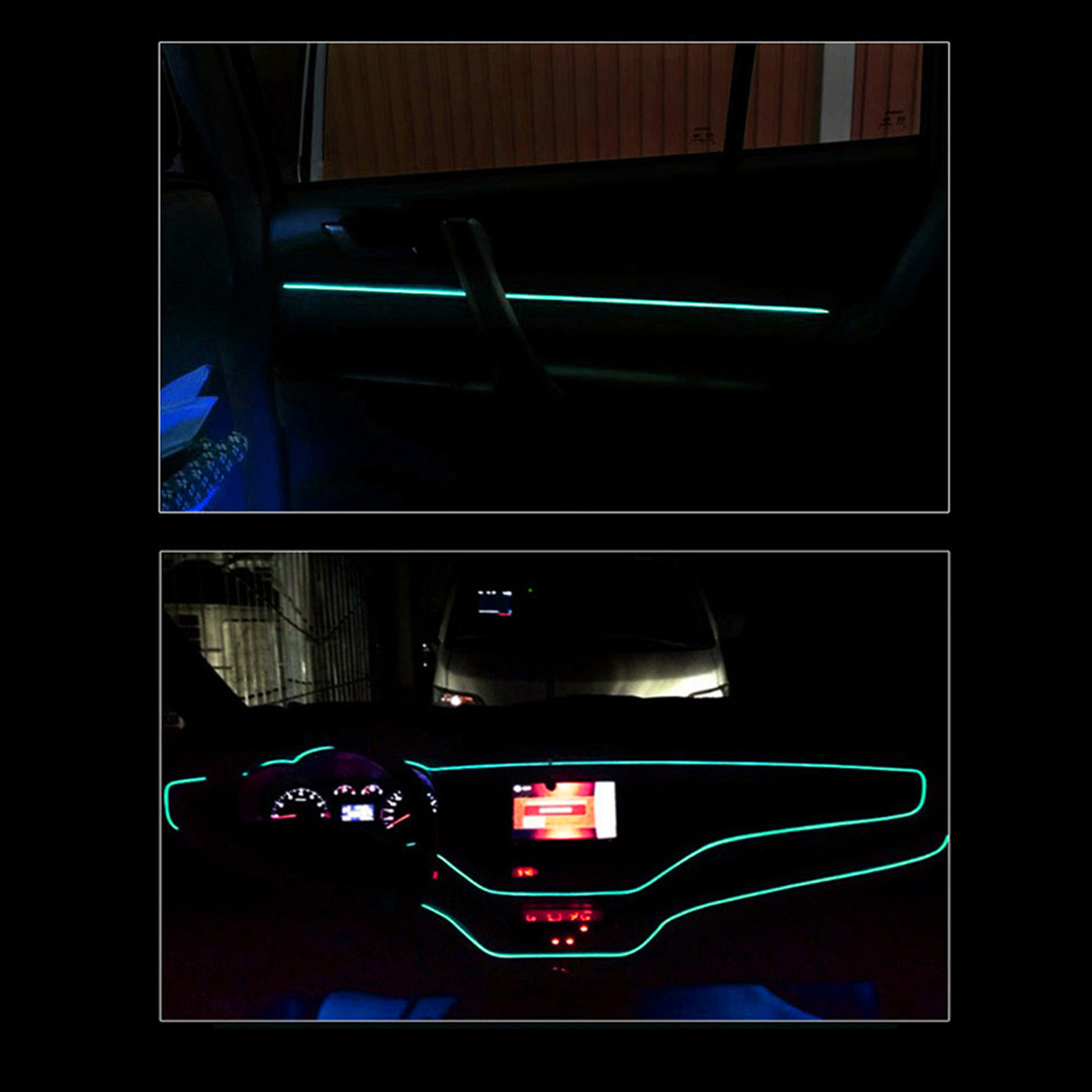 ZZ1 Car Decorative Light Strip Interior Lighting Auto LED EL Cold Lamp ...