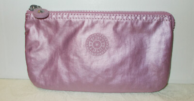 NEW KIPLING Creativity Nylon Cosmetic Case Pouch Bag Metallic Lilac ...