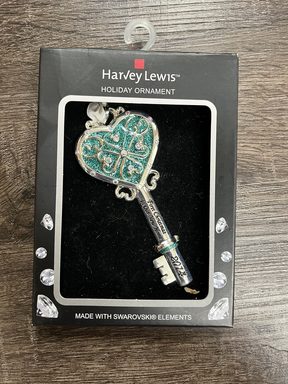2014 Harvey Lewis Christmas Ornament 1st New Home Key Swarovski ...