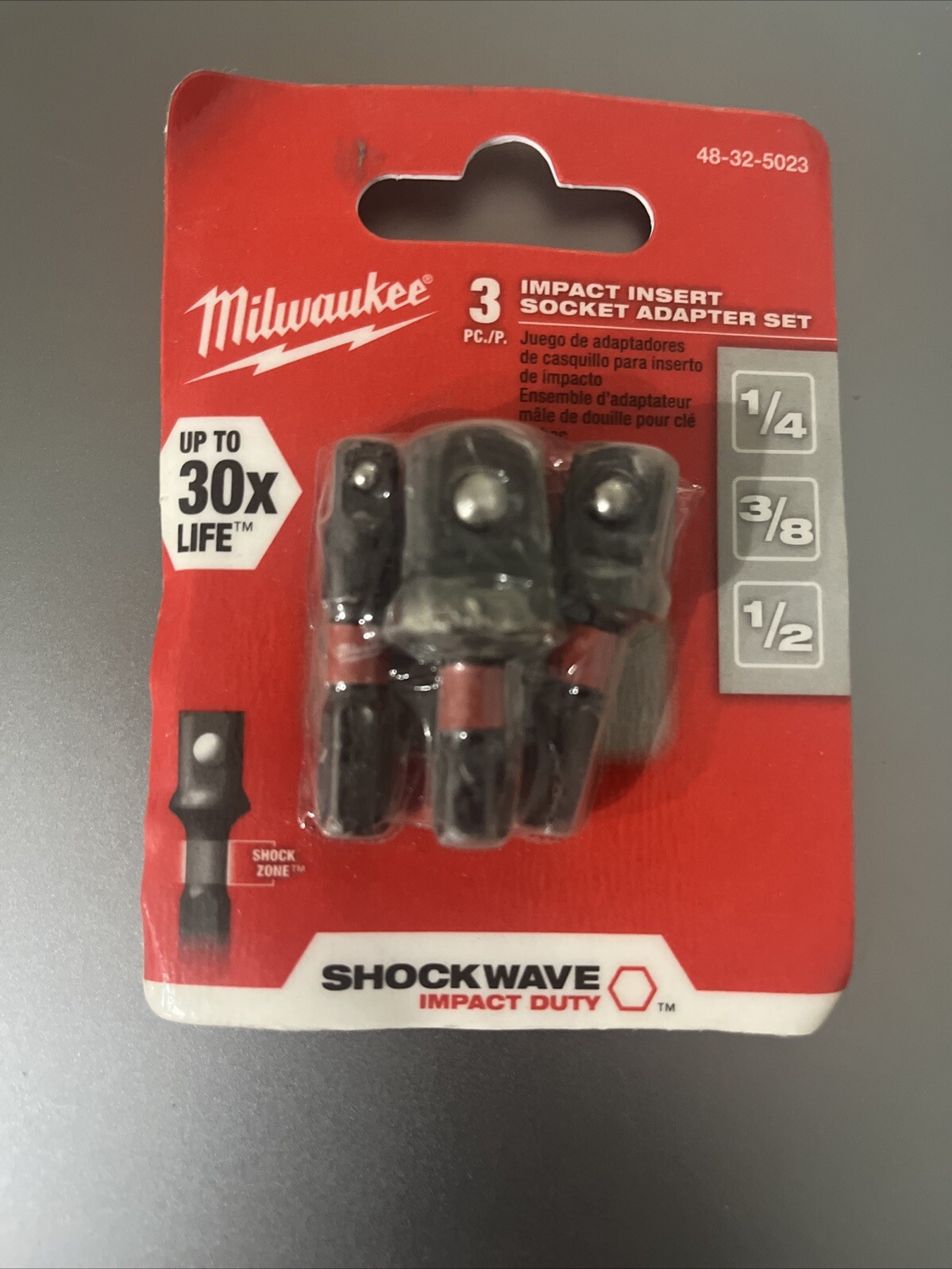Milwaukee Accessory 48-32-5023 Insert Socket Set, 3 Pieces, Holds ...