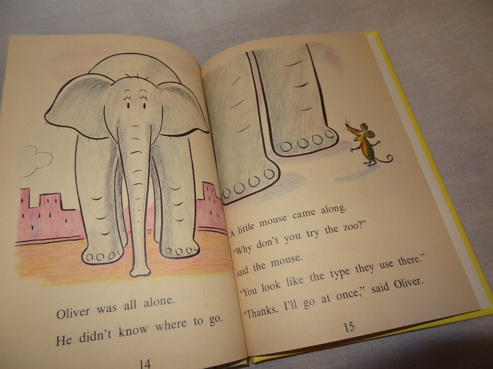 Oliver Elephant Hardcover Book 1960 Children Early I Can Read Syd Hoff ...