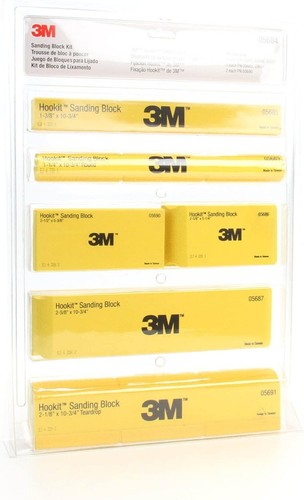 3M Hookit Automotive Hand Sanding Block Kit Yellow 05684 Set of 6 Hook ...