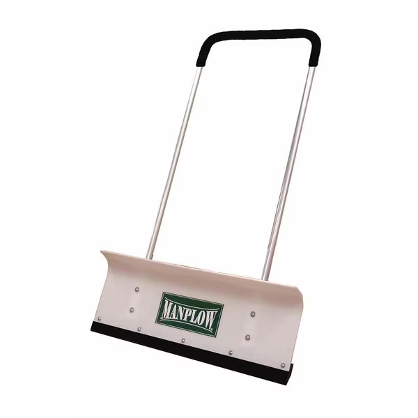 Manplow Pro Snow Shovel, 42/32/24 In W X Plastic Blade, 48 In L ...