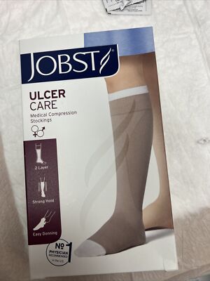 Jobst 114532 Ulcercare Beige 40 mmHg 3X-Large Knee Zip-Left Medical ...