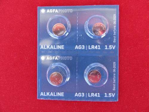 4x Agfa Photo AG 3 LR41 L736H GP92A GP192 G3 192 Knopfzelle 4 Stück am ...