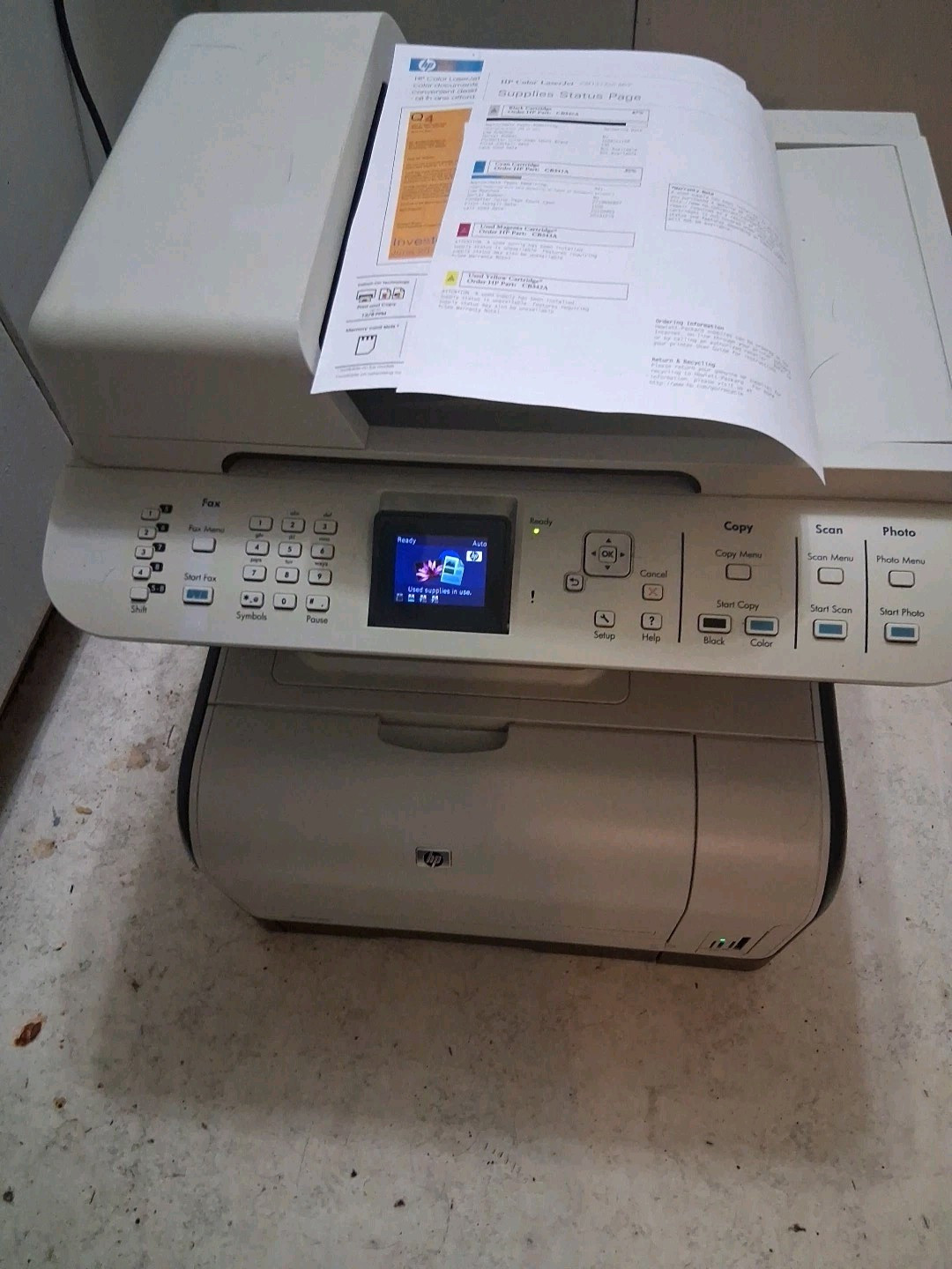 HP Color LaserJet CM1312NFI All-In-One Printer WOW ONLY 4,983 pages w ...