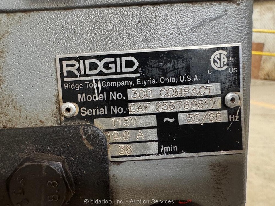 2017 Rigid 300 Compact Portable Compact Threading Machine 115 Volts ...