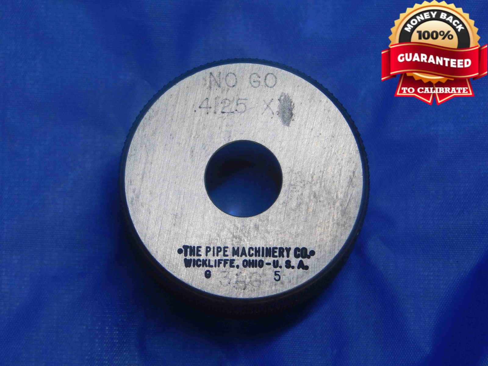 .4125 CLASS X MASTER PLAIN BORE RING GAGE .4063 +.0062 OVERSIZE 13/32 ...