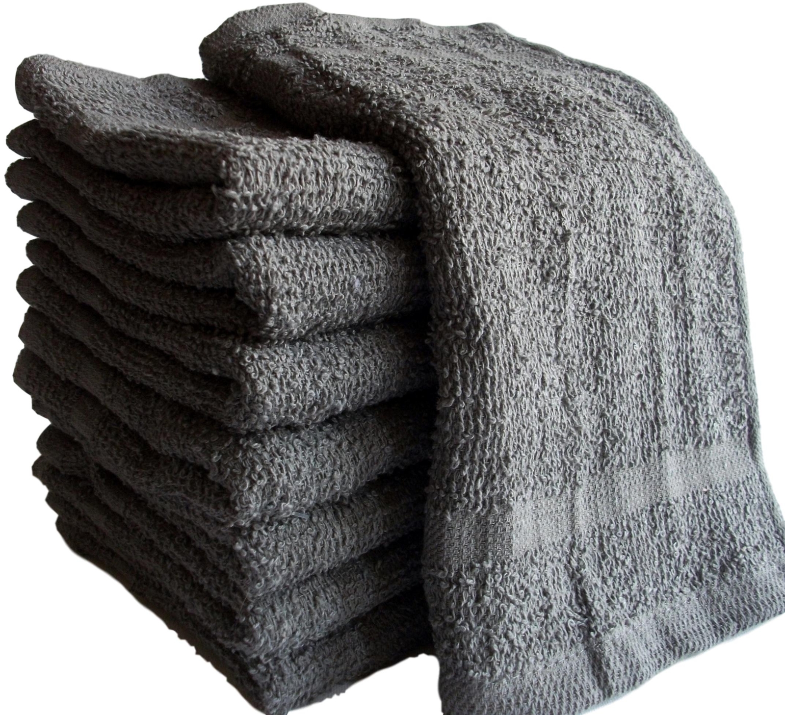 Face Cloths / Face Flannels 4 Pack In Colours Silver, Black, Aqua ...