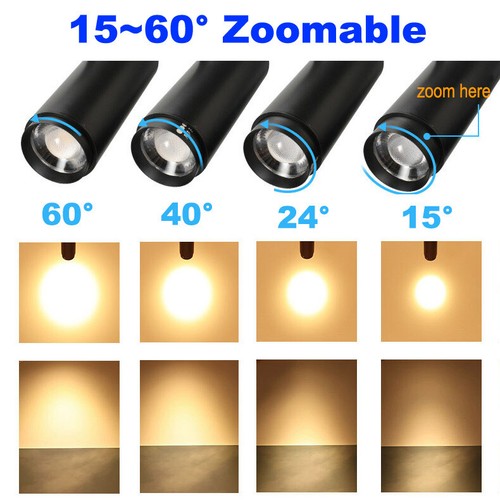 LED COB Ceiling Lights Dimmable Lamp Fixture Zoomable Picture Foucs ...