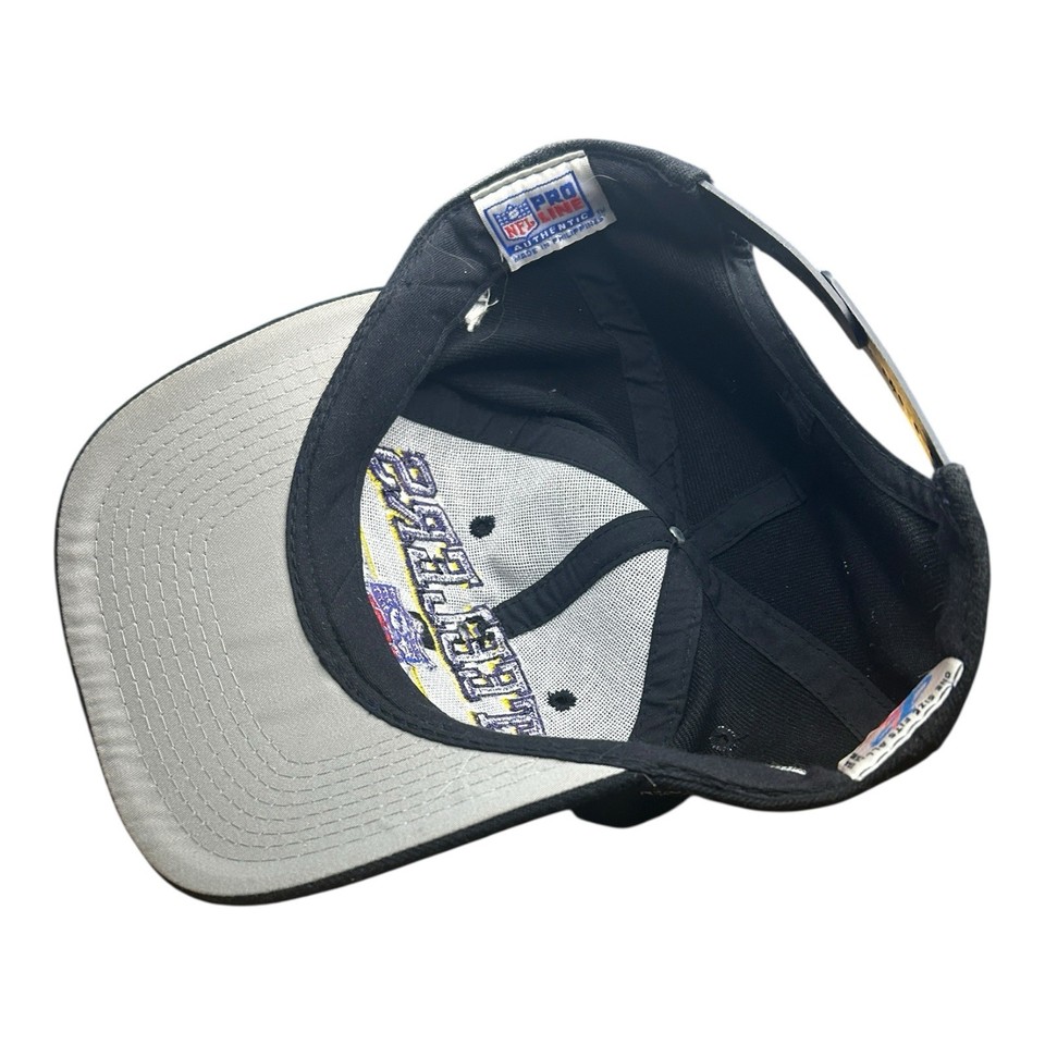 Vtg 90's PITTSBURGH STEELERS Logo Athletics SnapBack HAT by PRO LINE ...