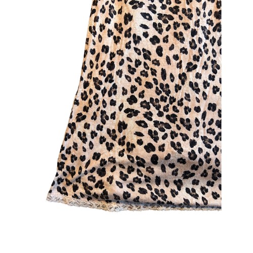 Cosmopolitan Leopard Print Lace Trim Mini Slip Dress Lingerie | eBay