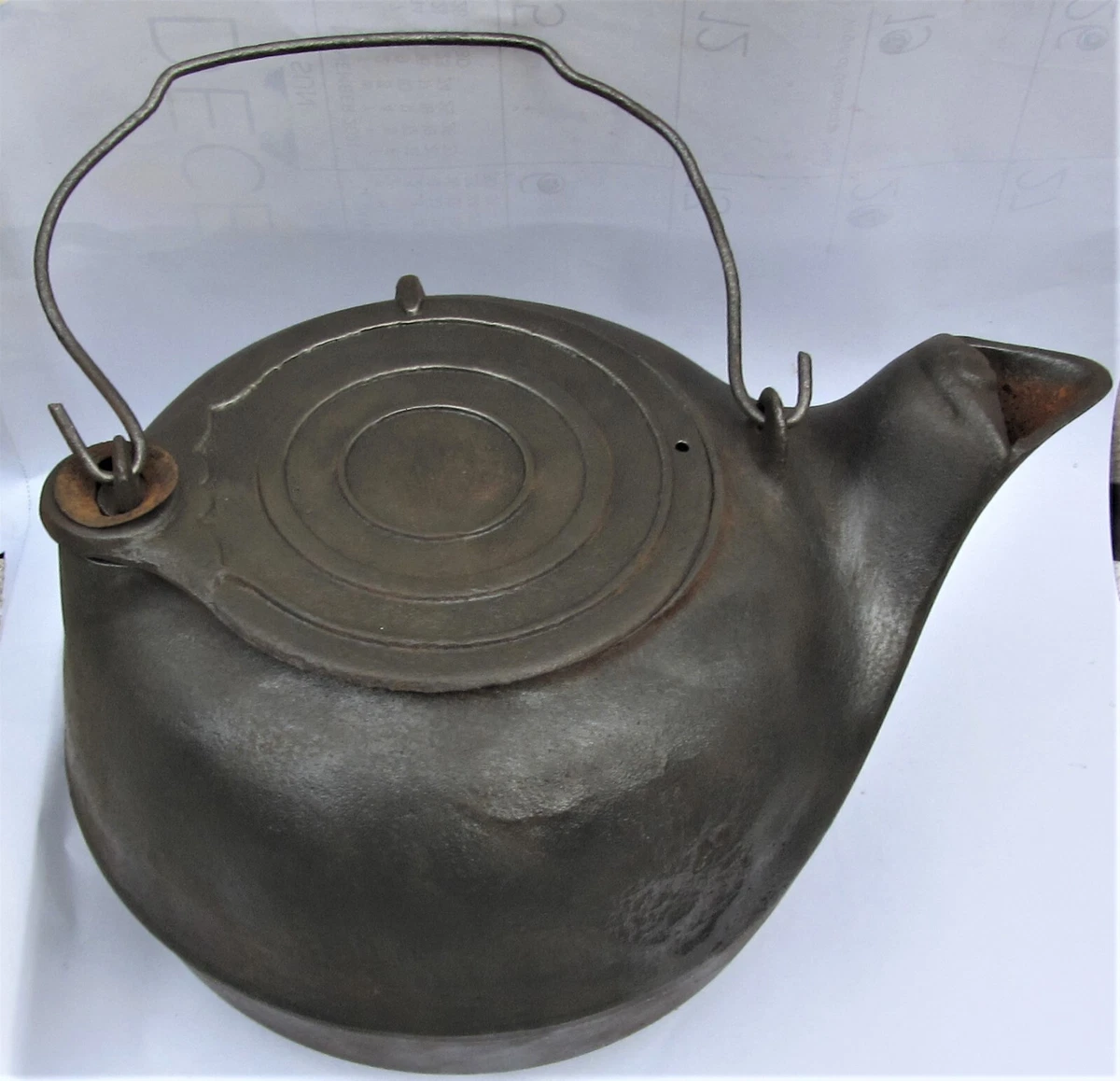 Antique Cast Iron Kettle