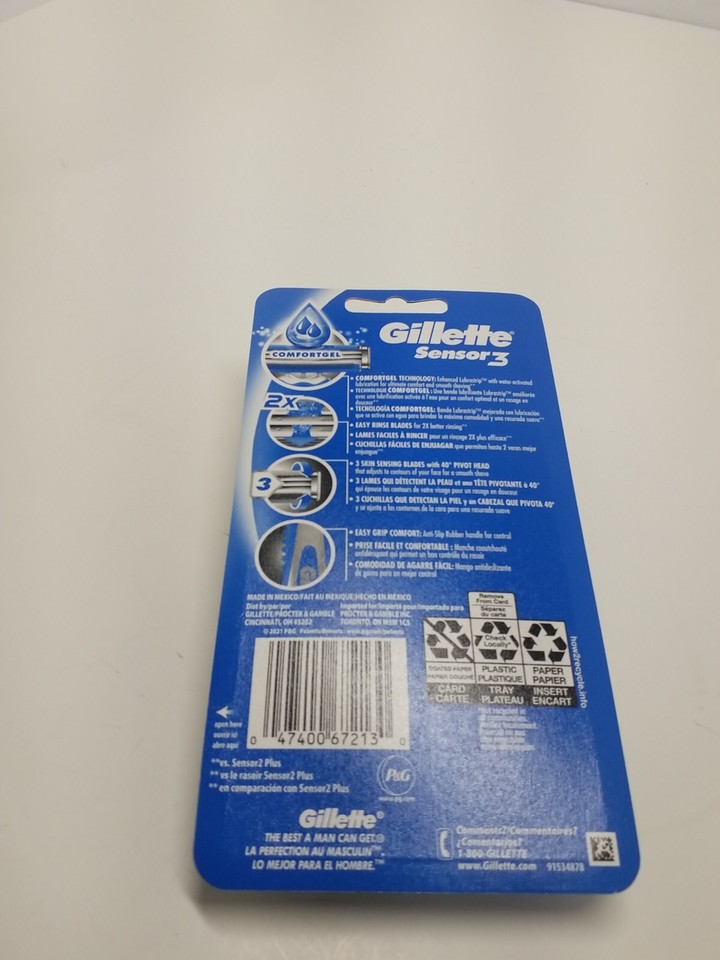 Gillette Sensor3 Men's Disposable Razor | eBay