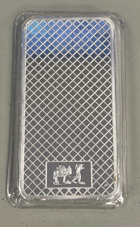 10 oz. Silver Silvertowne Eagle Design Bullion Bar of .999 Fine Silver ...