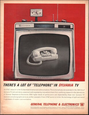 1964 Vintage ad General Telephone & Electronics retro telephone White ...