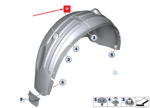 BMW X3 F25 Revêtement d'Arche Arrière Droit 51717213650 7213650 NOUVEAU ...