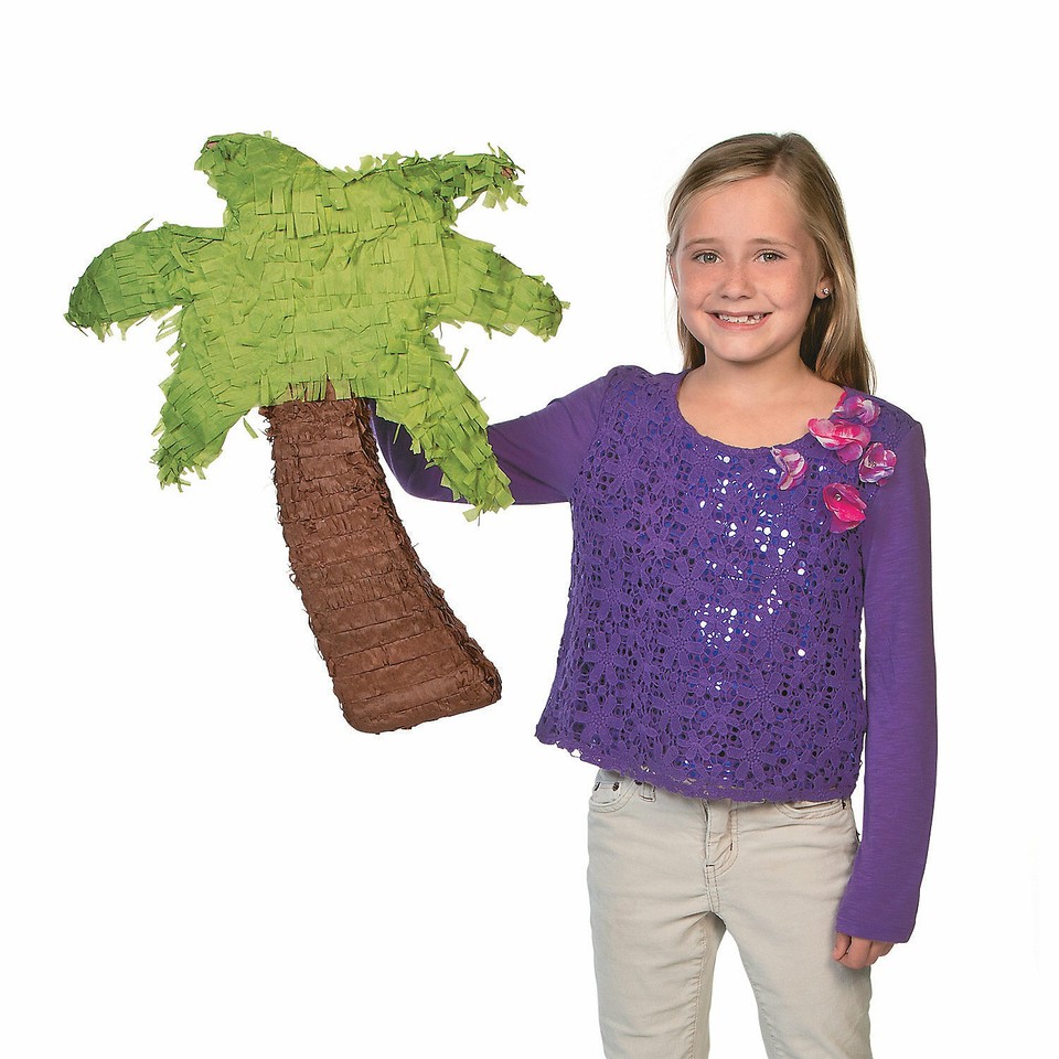 Palm Tree Pinata, Papier-Mache, Birthday Party Decor, Pool Party -1 ...