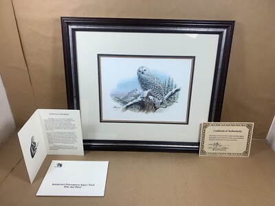 Signed Don Balke - Snowy Owl Framed Lithographic Print with COA | eBay