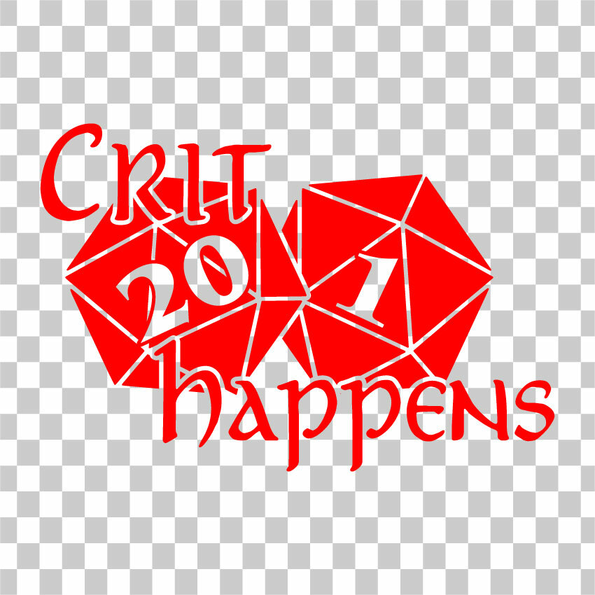 Crit Happens D20 Vinyl Sticker Decal D&D pathfinder RPG Nat20 Critical ...