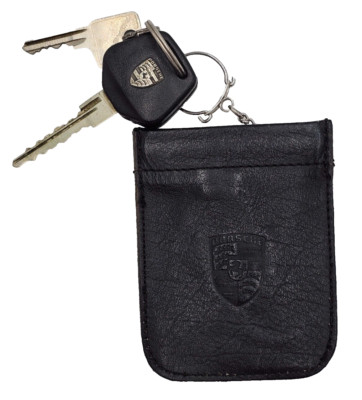 60's 70's Porsche Vintage Key ring Leather Pouch Keychain Car & wheel ...