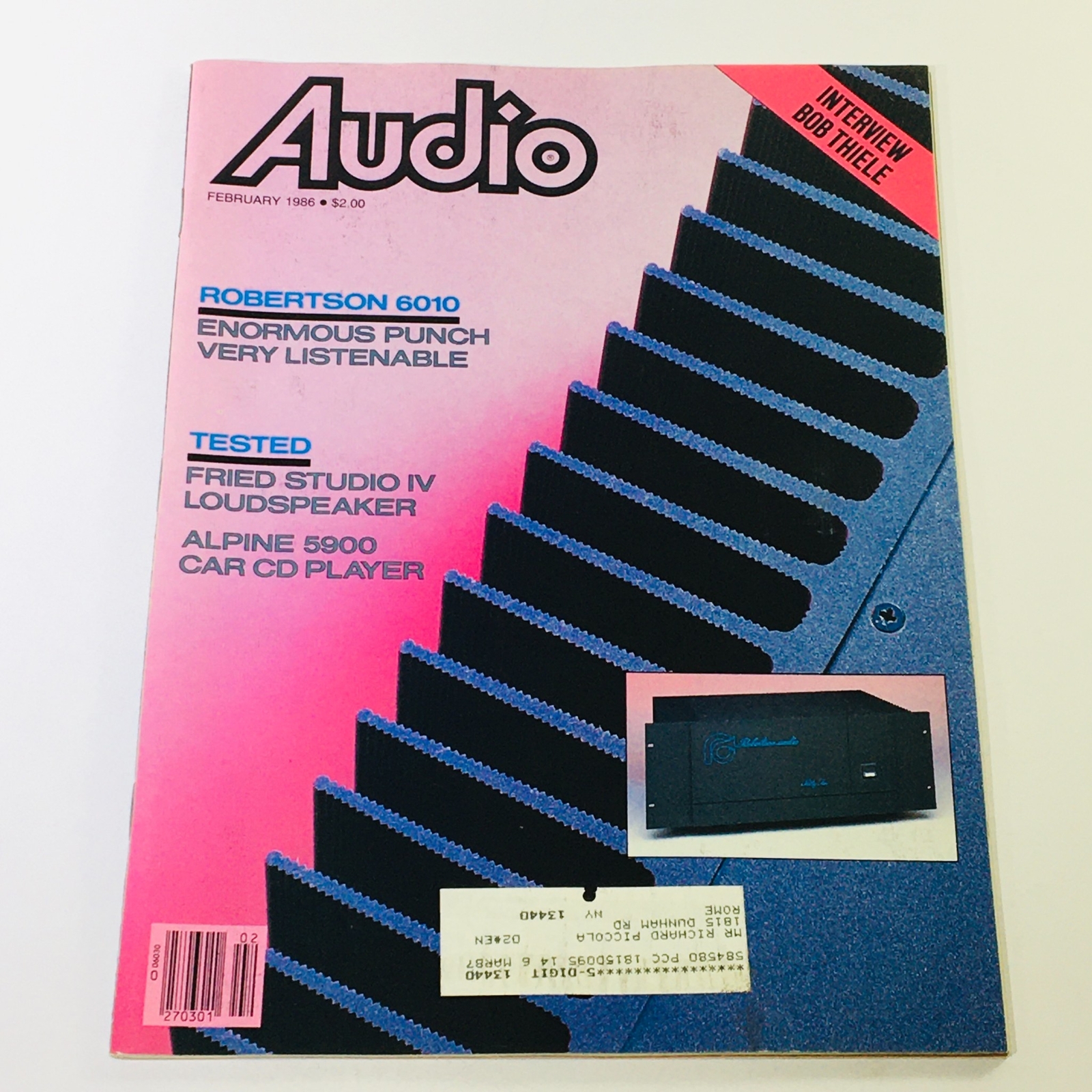 VTG Audio Magazine February 1986 - Robertson 6010 & Fried Studio IV ...