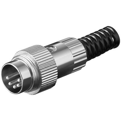 HOUSING CONNECTOR CIRCULAR DIN 5 PIN MALE 180° METAL | eBay