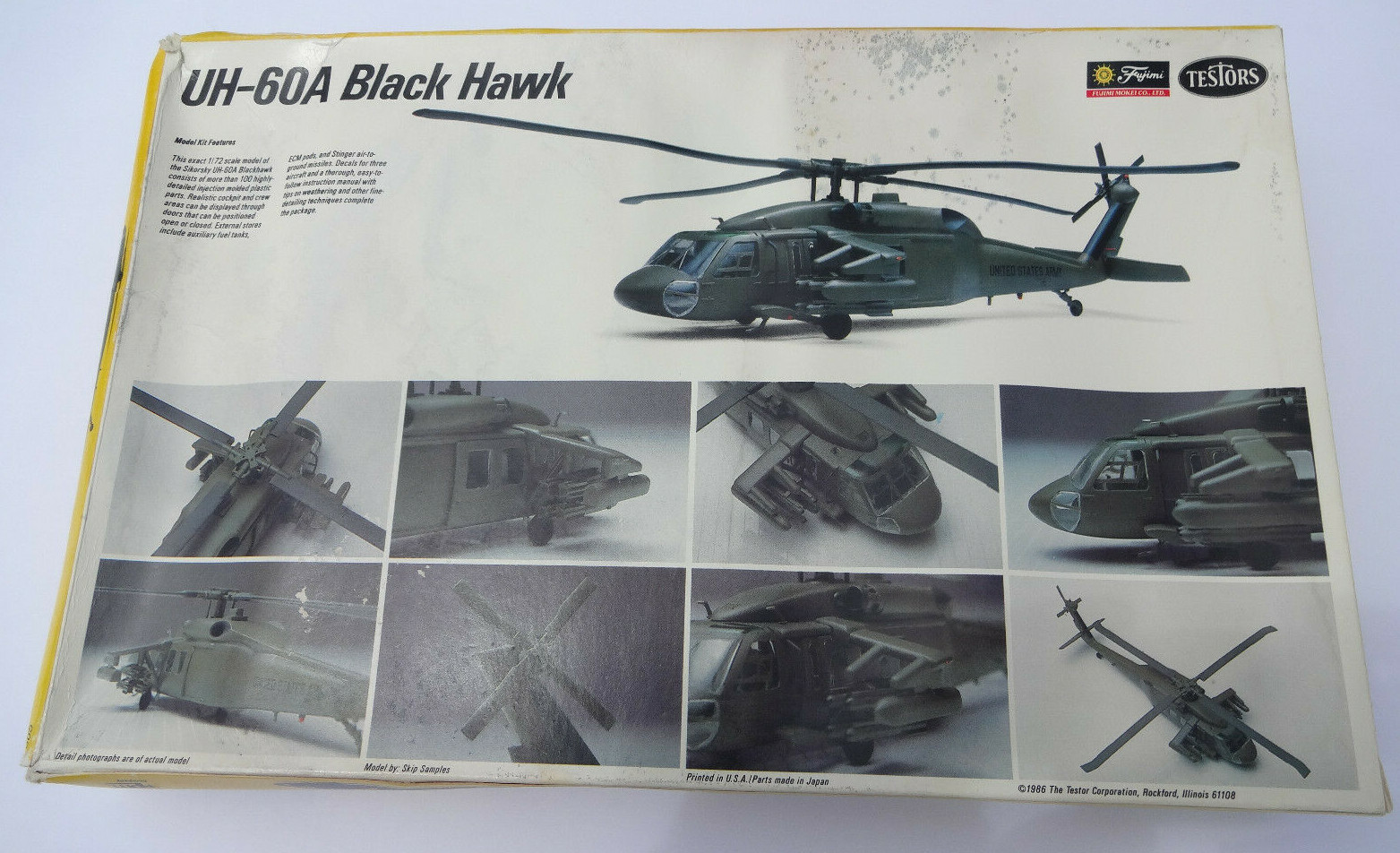 A FUJIMI TESTORS UH-60A BLACKHAWK HELICOPTER 1/72 SCALE PLASTIC ...