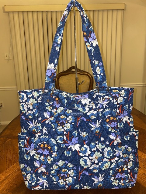 Vera Bradley Large Glenna Tote Bag Purse Floral Bursts Colorful 2021 ...