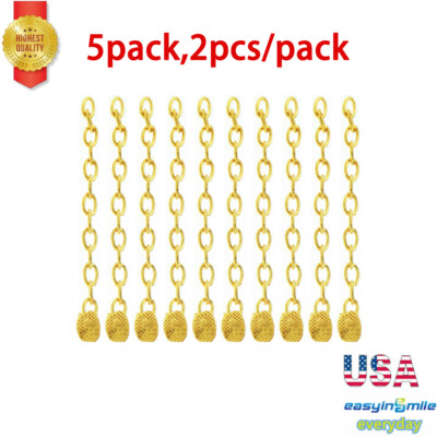 10Pcs Dental Ortho Traction Chain Gold Plated Lingual Lingual Button ...