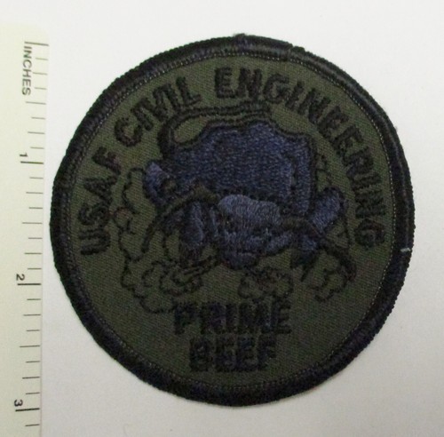 US AIR FORCE CIVIL ENGINEERING PRIME BEEF PATCH (Blue Bull) Subdued ...